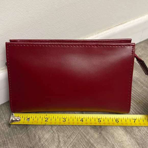 Accessories | Red Leather Mini Zip Up Pouch | Poshmark